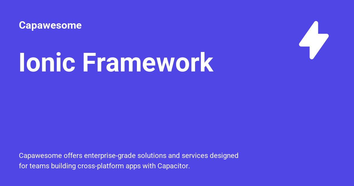 Ionic Framework - Capawesome