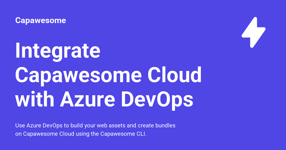 Integrate Capawesome Cloud with Azure DevOps - Capawesome