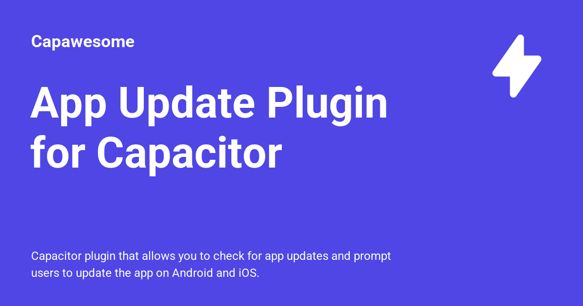 App Update Plugin for Capacitor - Capawesome